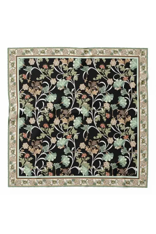 ELIZABETTA Ravellosilk Pocket Square For - Black