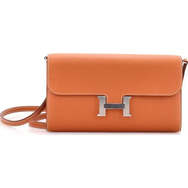 Hermès Constance To Go Wallet Evercolor - Gold