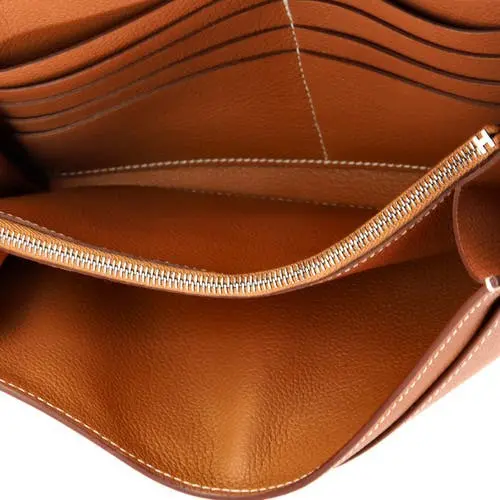 Hermès Constance To Go Wallet Evercolor - Metallic Gold