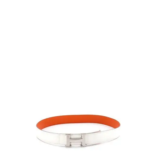 Hermès Constance Reversible Belt Leather Medium - White