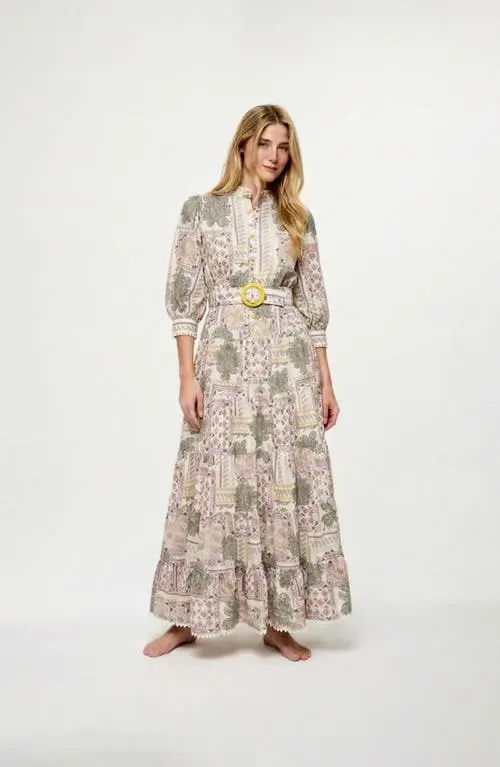 BY TESS COLLECTION Tori Dress Patchwork Maxi