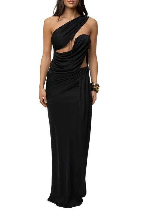 JLUXLABEL Empress Of Hearts Maxi Gown - Black