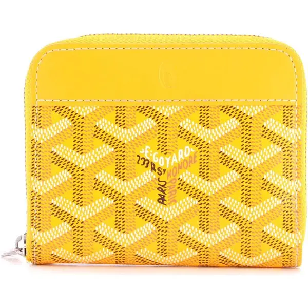Goyard Zip Wallet Coated Canvas Compact - Yellow