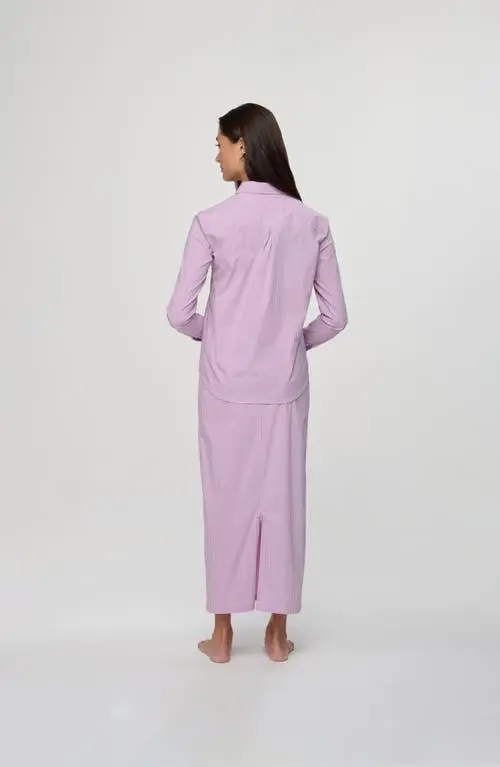 BY TESS COLLECTION Ellie Pinstriped Skirt - Pink