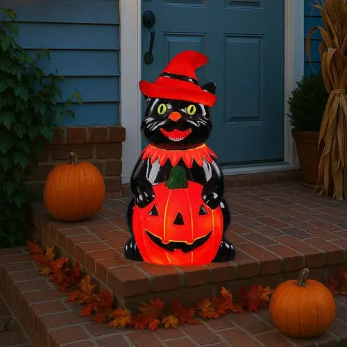 MR. HALLOWEEN 18 In. Outdoor Cat Lit Blow Mold
