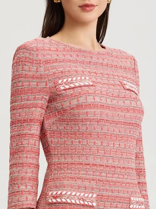 Misook Tweed Knit Sheath Dress