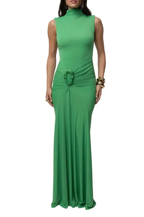JLUXLABEL Kora Sleeveless Maxi Dress With Mock Neck And Cutouts