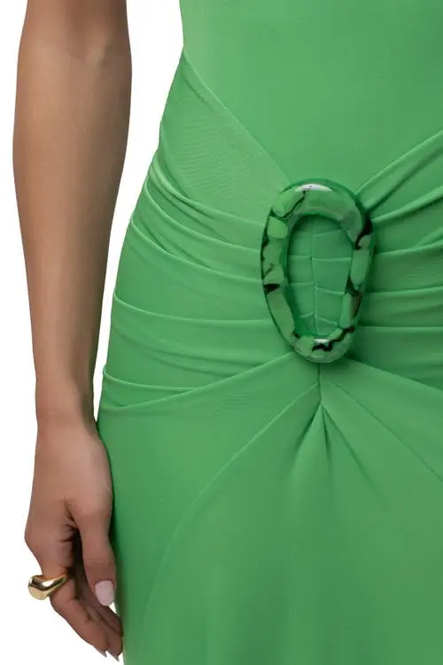 JLUXLABEL Kora Sleeveless Maxi Dress With Mock Neck And Cutouts