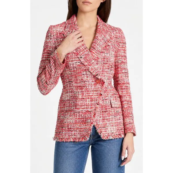 Santorelli Malli Single-button Modern Tweed Jacket