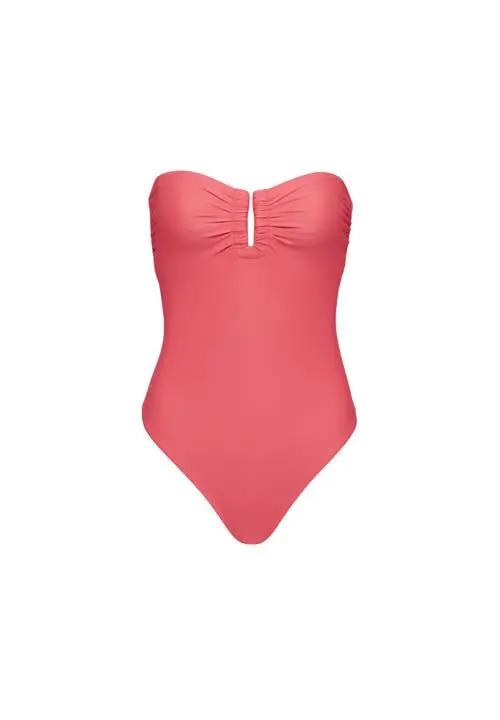 CUUP The Bandeau One Piece Swim - Guava