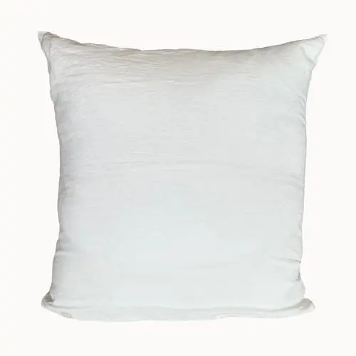 APARTMENT F Stonewashed Linen Euro Pillow Sham - White