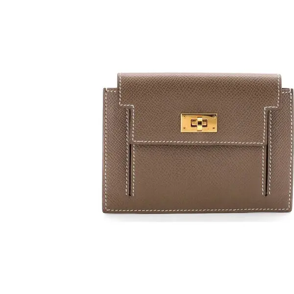Hermès Kelly Pocket Compact Wallet Epsom - Etoupe
