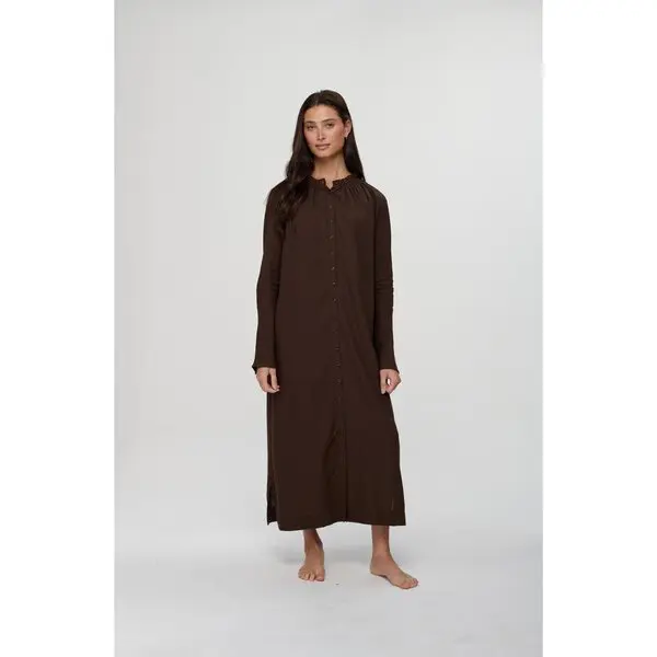 BY TESS Collection Fallon Maxi Dress - Dark Chocolate Brown