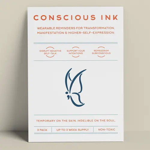 CONSCIOUS INK Semicolon Butterfly Manifest Beanie