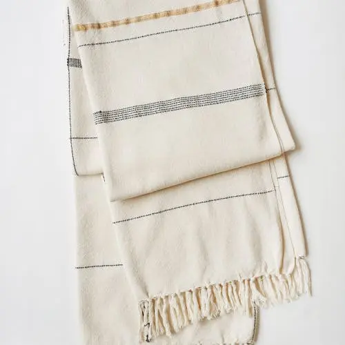 KANJU INTERIORS Nadi Hand-loomed Cotton Throw