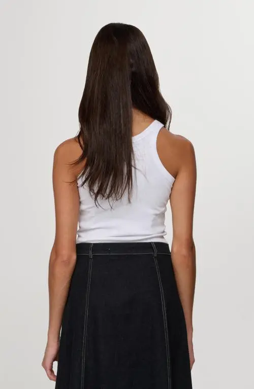 BY TESS COLLECTION Ribbed Tank Twinset - White