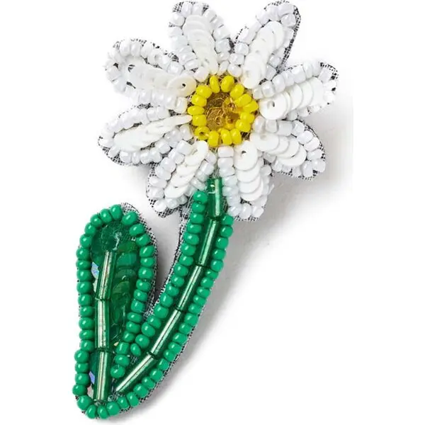 MATR BOOMIE Bala Mani Beaded Daisy Brooch Pin