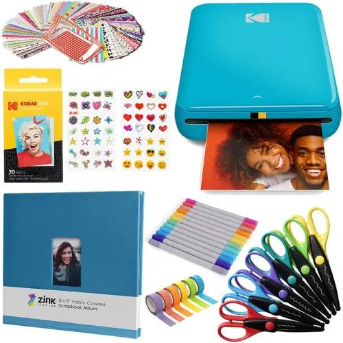 KODAK Step Portable Photo Printer And Scrapbook Kit - Blue