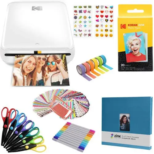 KODAK Step Portable Photo Printer And Scrapbook Kit - White