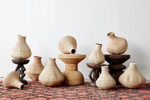 KANJU INTERIORS Binga Nongo Natural Woven Gourd Basket