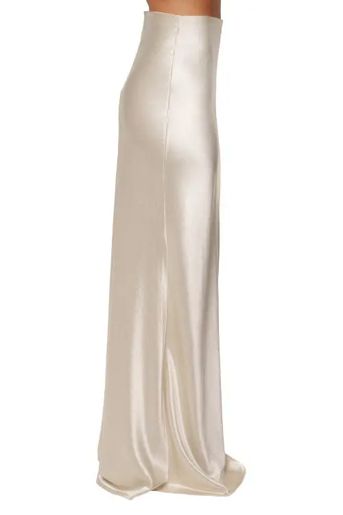 JLUXLABEL Tradition Satin Maxi Skirt - Champagne