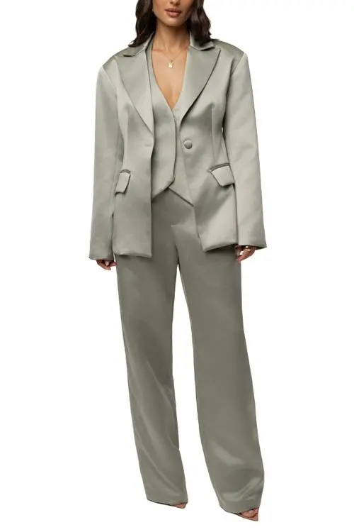 JLUXLABEL Victoria Satin Blazer - Sage