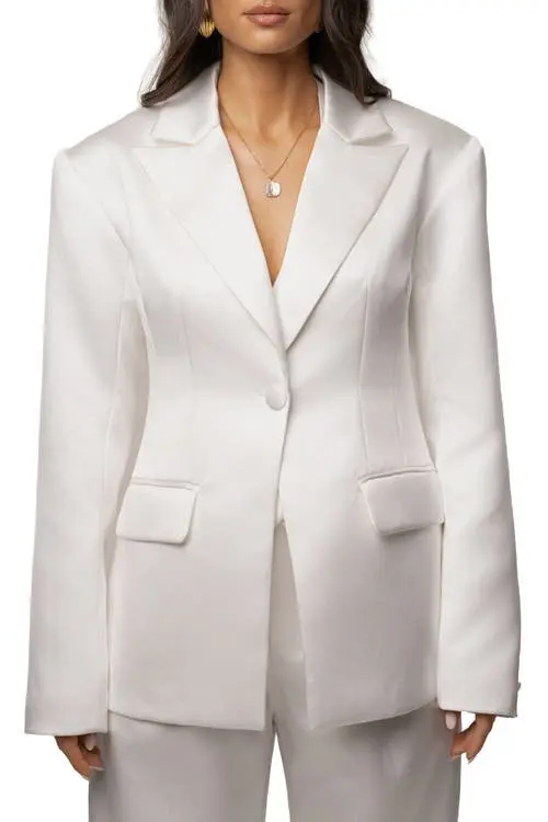 JLUXLABEL Victoria Satin Blazer
