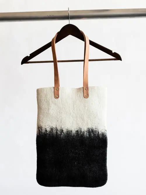 KANJU INTERIORS Eclipse Hand-felted Wool Tote