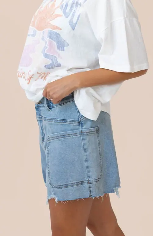 NANI Denim High-rise Relaxed Fit Shorts With Adjustable Waist