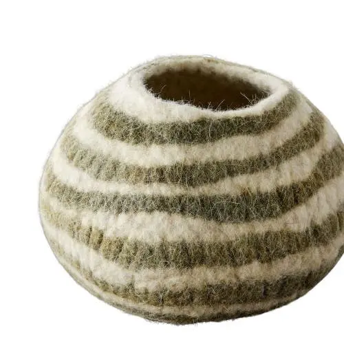 KANJU INTERIORS Pathways Decorative Wool Ukhamba Bowl
