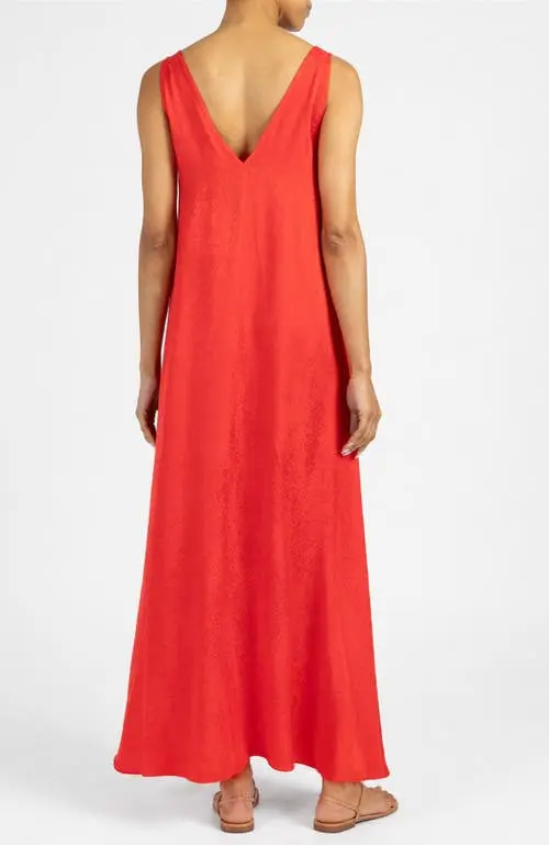 Santorelli Lucinda Relaxed Maxi Dress In Fluid Satin