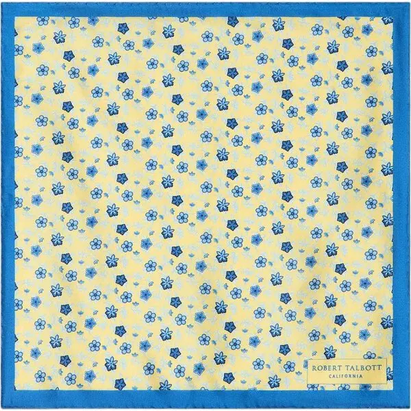 Robert Talbott York Flower Multi Pocket Square - Yellow