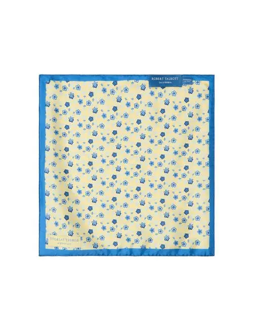 Robert Talbott York Flower Multi Pocket Square - Yellow