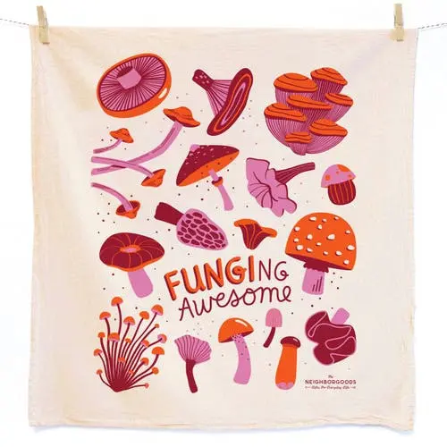 THE NEIGHBORGOODS Mushroom Tea Towel And Pot Holder Set