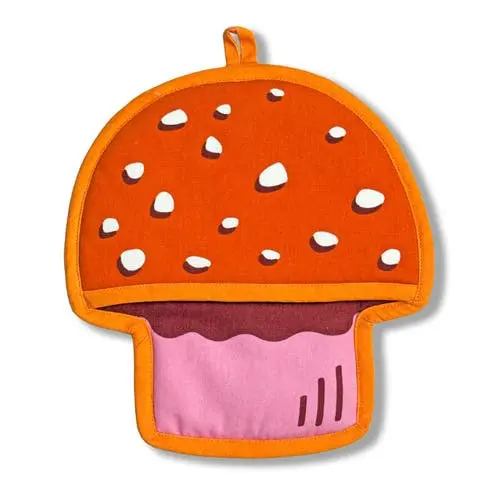 THE NEIGHBORGOODS Mushroom Tea Towel And Pot Holder Set