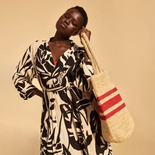 INDEGO AFRICA Sylvanie Beach Tote In Raffia