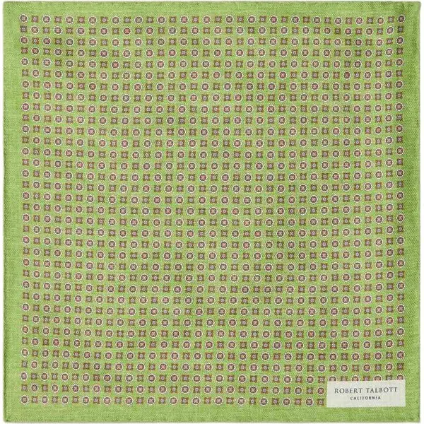 Robert Talbott Colton Reversible Neat/pocket Square - Green