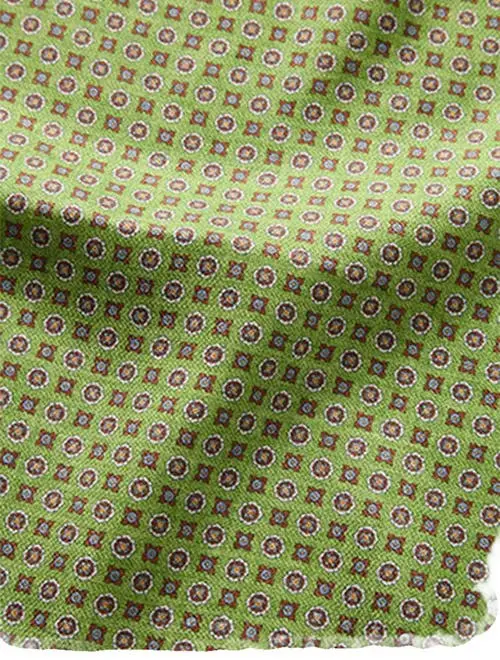 Robert Talbott Colton Reversible Neat/pocket Square - Green
