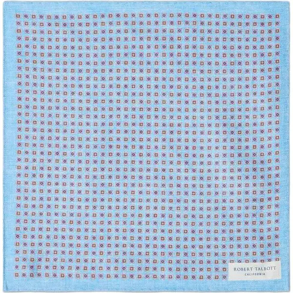 Robert Talbott Colton Reversible Neat/pocket Square - Light Blue