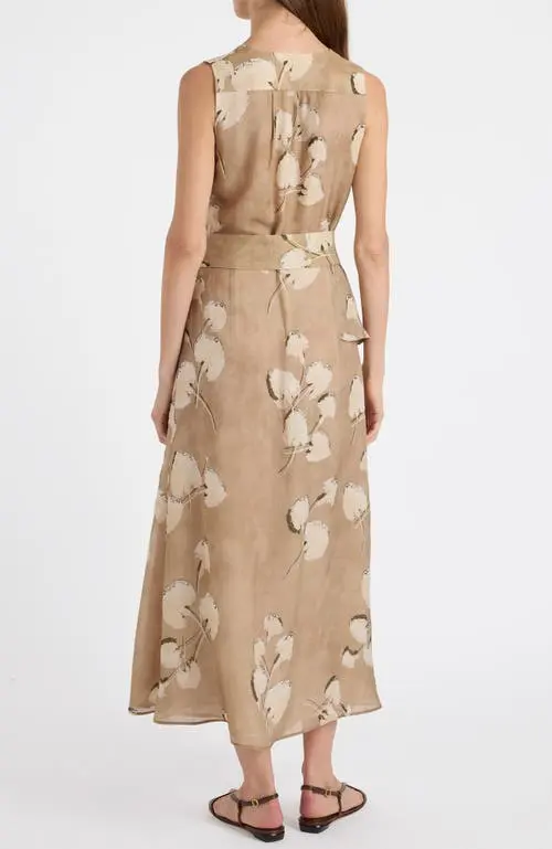Santorelli Cona Midi Dress With Ruffle Panel