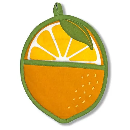 THE NEIGHBORGOODS Lemon Tea Towel And Pot Holder Set