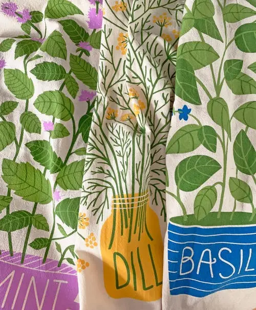 THE NEIGHBORGOODS Fresh Herbsdish Towel Set Of 3