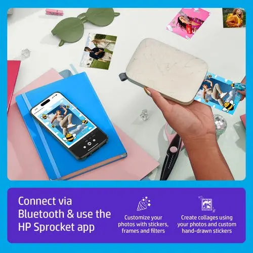 HP Sprocket Portable Photo Printer - Eclipse