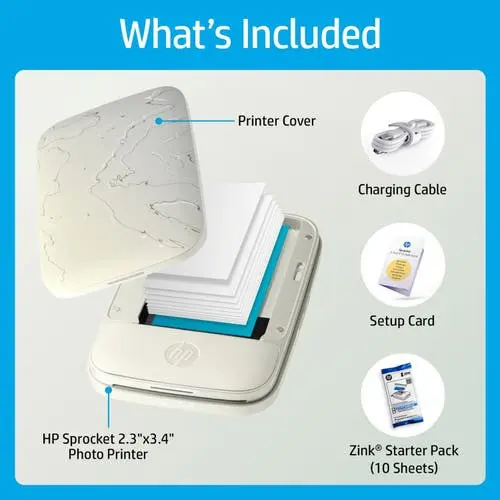 HP Sprocket Portable Photo Printer - Eclipse