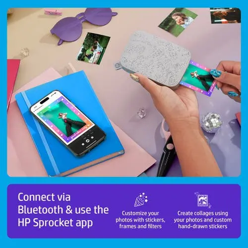 HP Sprocket Portable Photo Printer - White