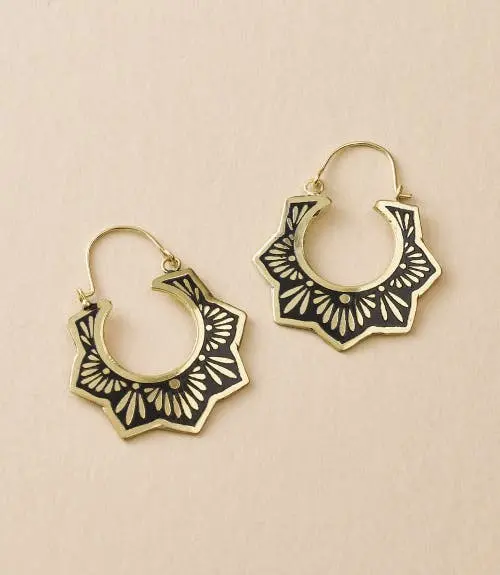 MATR BOOMIE Nisha Lotus Hoop Earrings