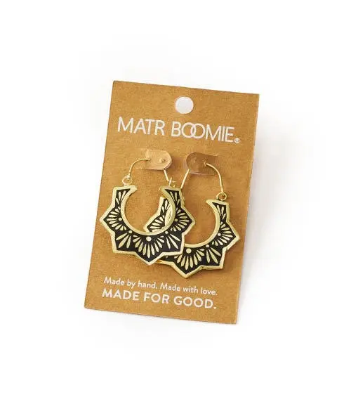 MATR BOOMIE Nisha Lotus Hoop Earrings