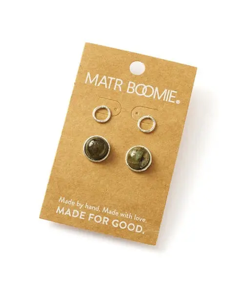 MATR BOOMIE Indali Labradorite Gemstone Stud Earrings