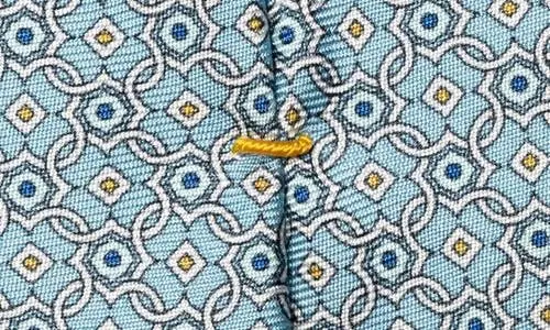 Eton Medallion Silk Neck Tie - Light Blue