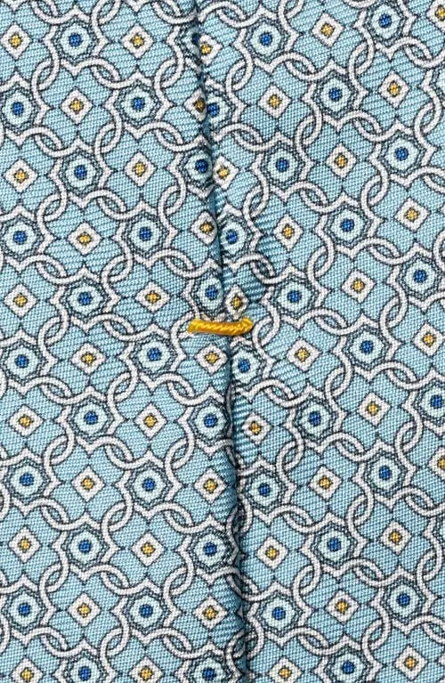 Eton Medallion Silk Neck Tie - Light Blue